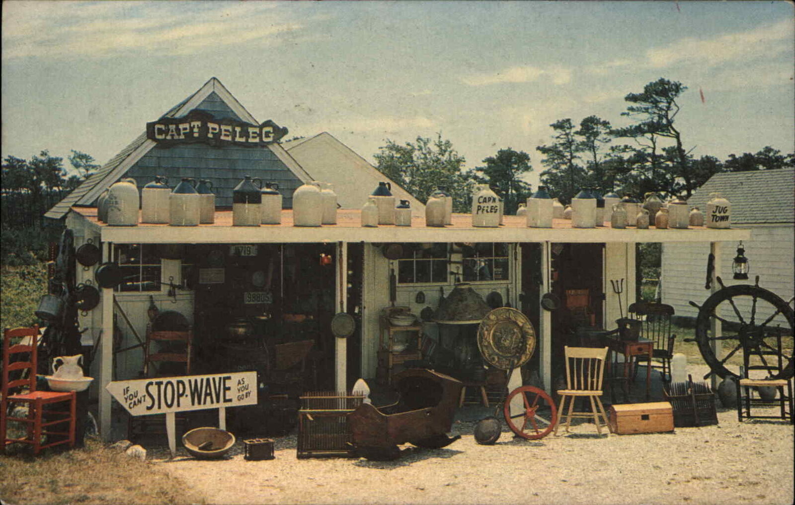 Vintage PC West Dennis Cape Cod Mass MA Captain Peleg Antique Shop ...