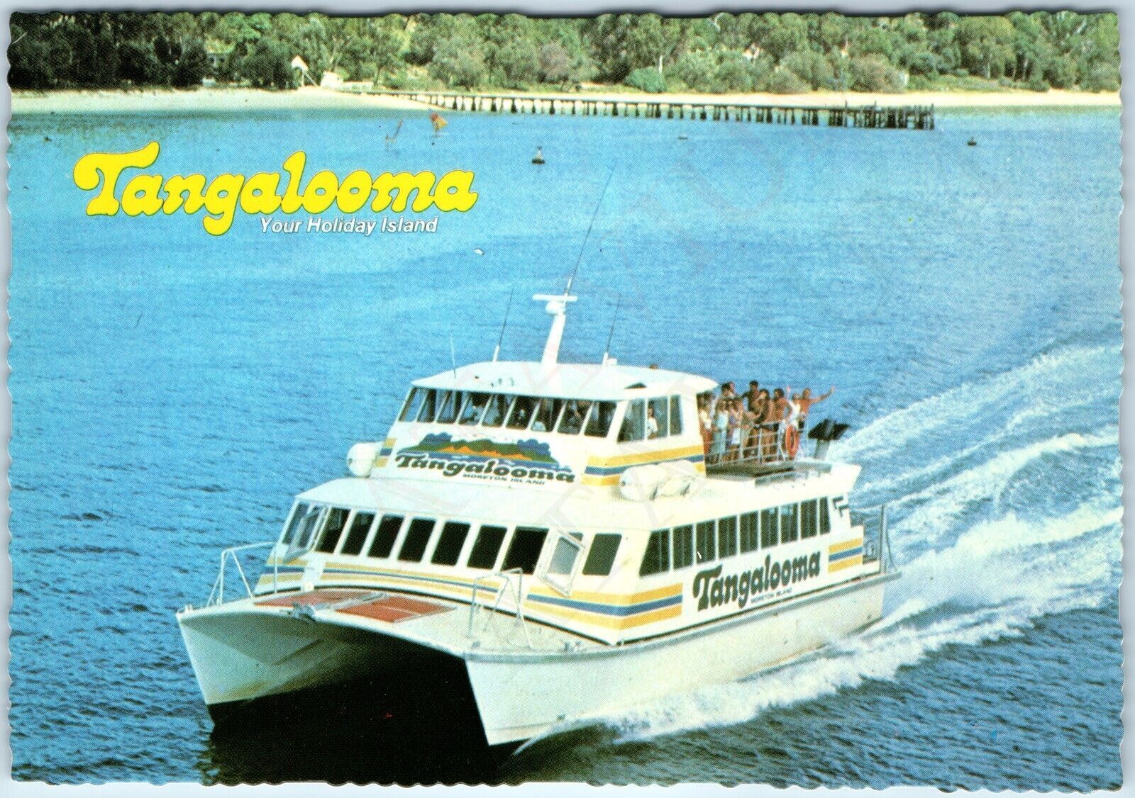 c1970s Moreton Island, Australia Tangalooma Flyer Boat Island Resort ...