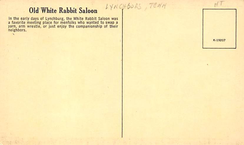 Old White Rabbit Saloon Lynchburg Tennessee, USA Brewery Unused ...