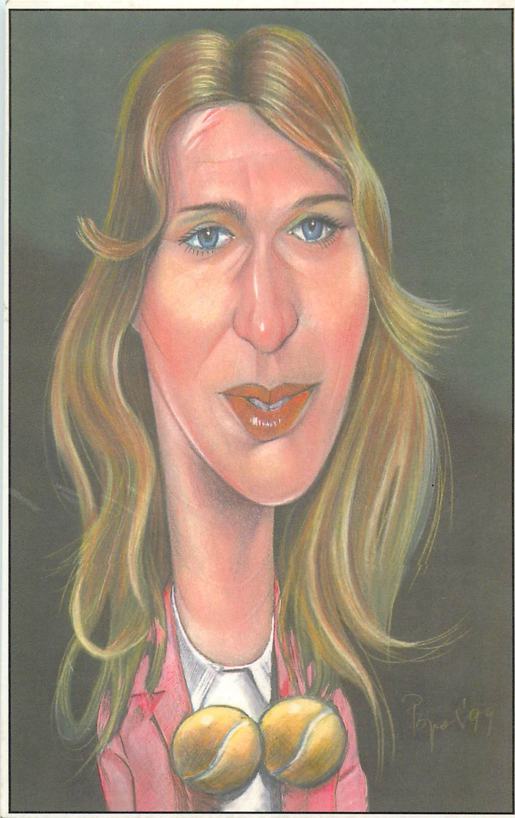 Popa`s comic caricature humour postcard - Stefi Graf | Topics ...