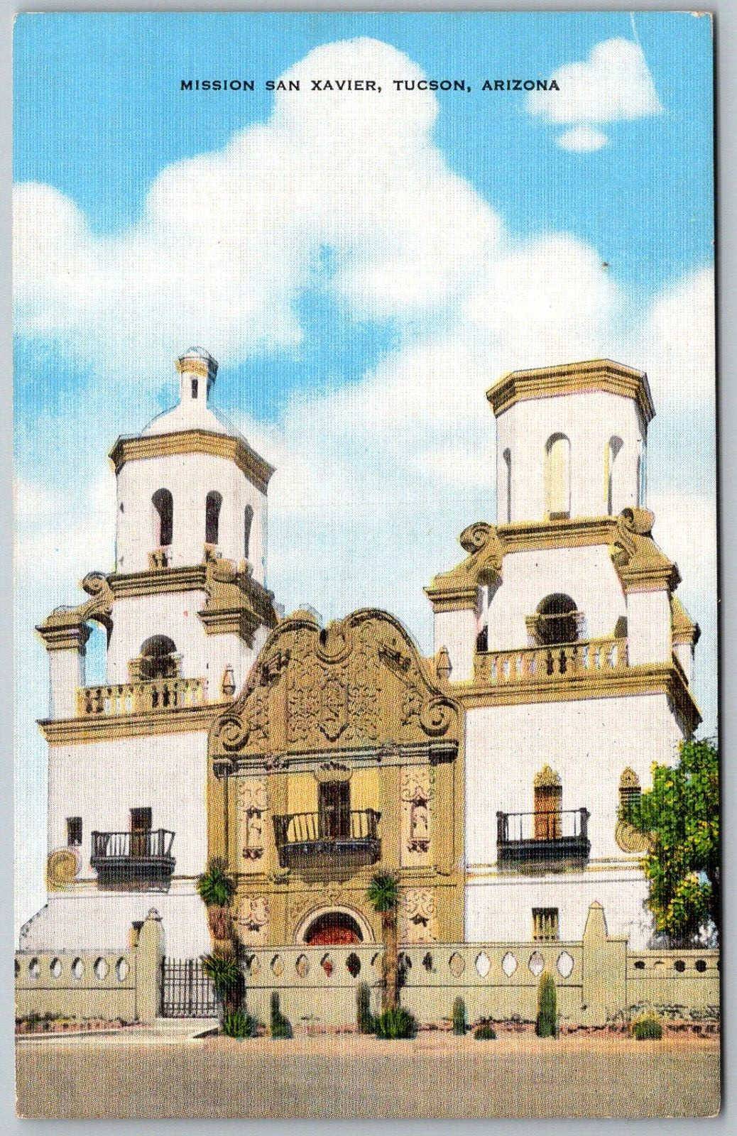 Tucson Arizona 1940s Postcard Mission San Xavier | United States ...