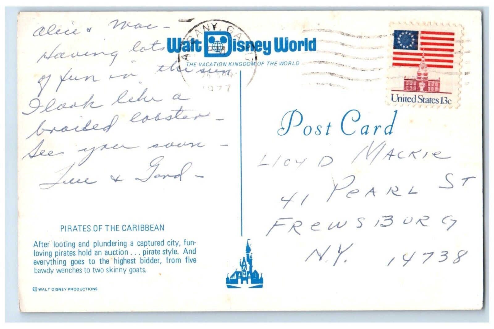 1977 Pirates Of The Caribbean Looting Plundering Pirate Style Disney ...