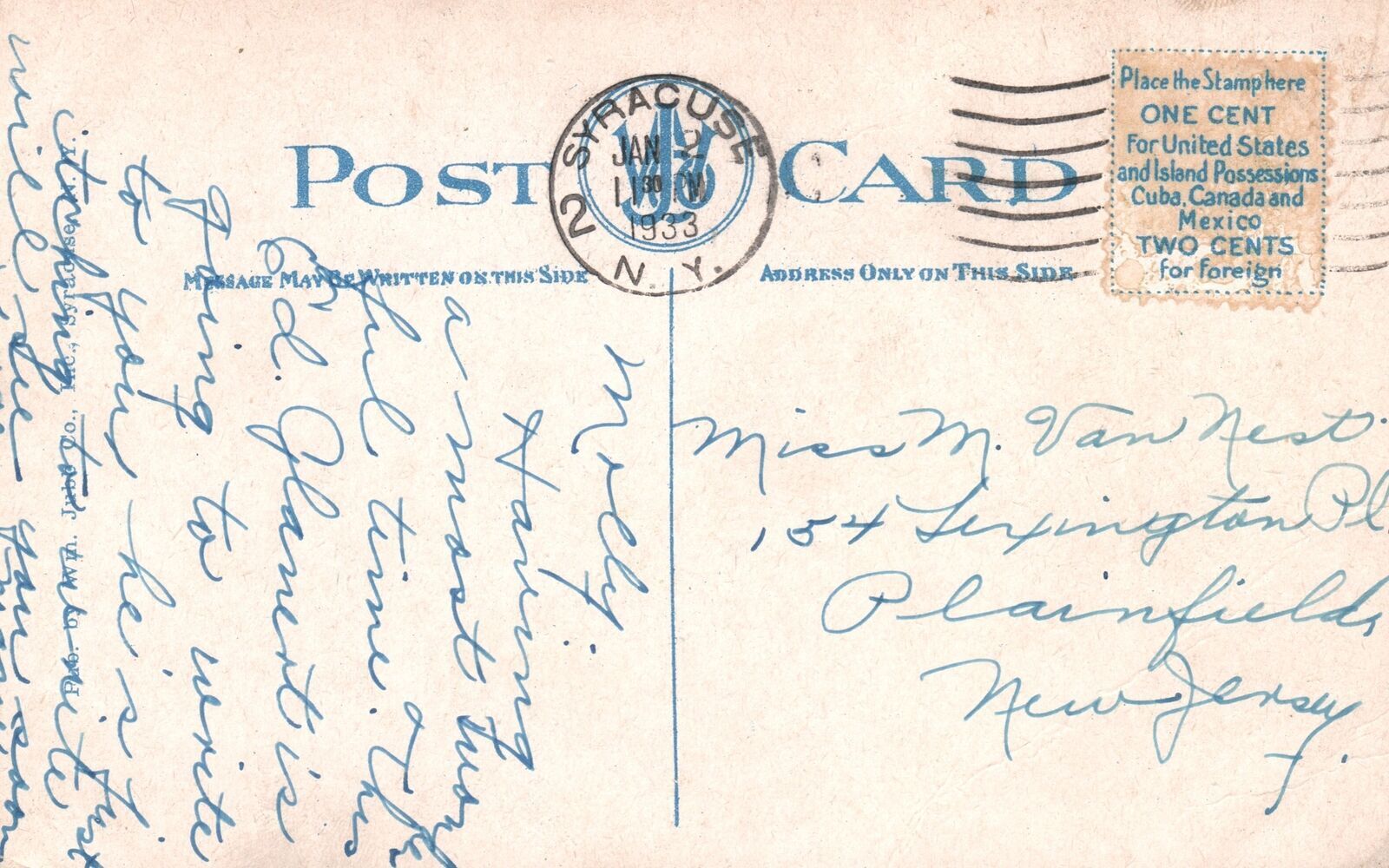 Vintage Postcard 1933 Stadium Syracuse University Open Space Syracuse ...