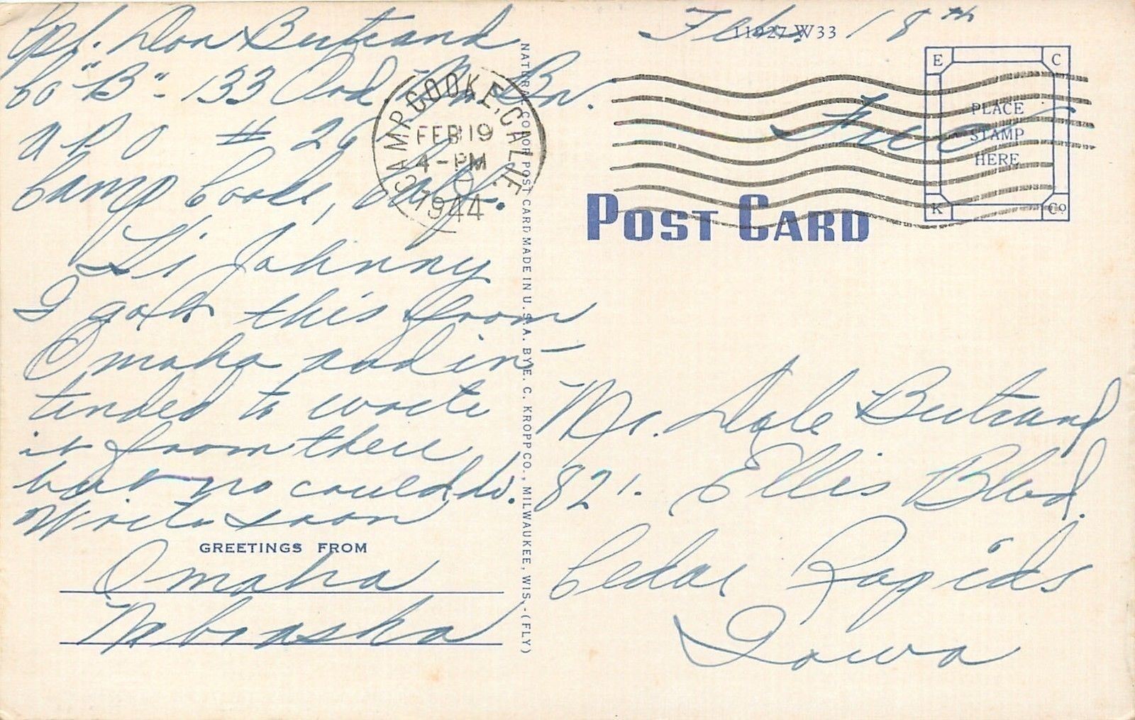 Camp Cooke CA~Time Savers Easy Correspondence~Fishing~Landing a Beauty ...