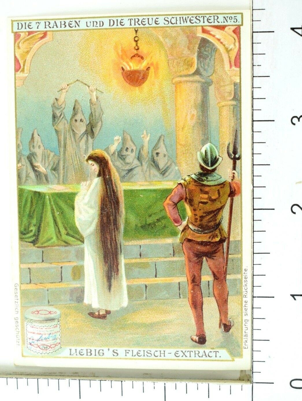 1880's Grimm Brothers 7 Ravens Fairy Tale Liebig Victorian 6 Trade Card ...