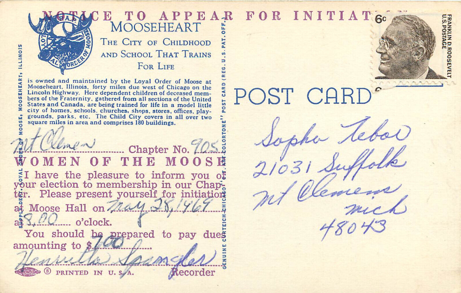 Postcard Model Dairy Barn Mooseheart Child City Women of the Moose ...