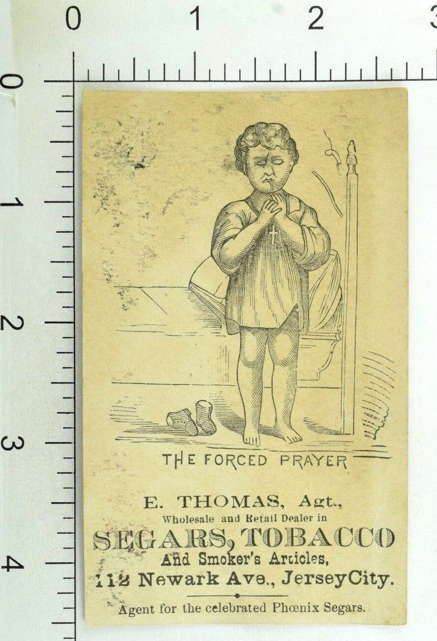 Engraved E. Thomas Segars Tobacco Smoker's Articles "The Forced Prayer ...