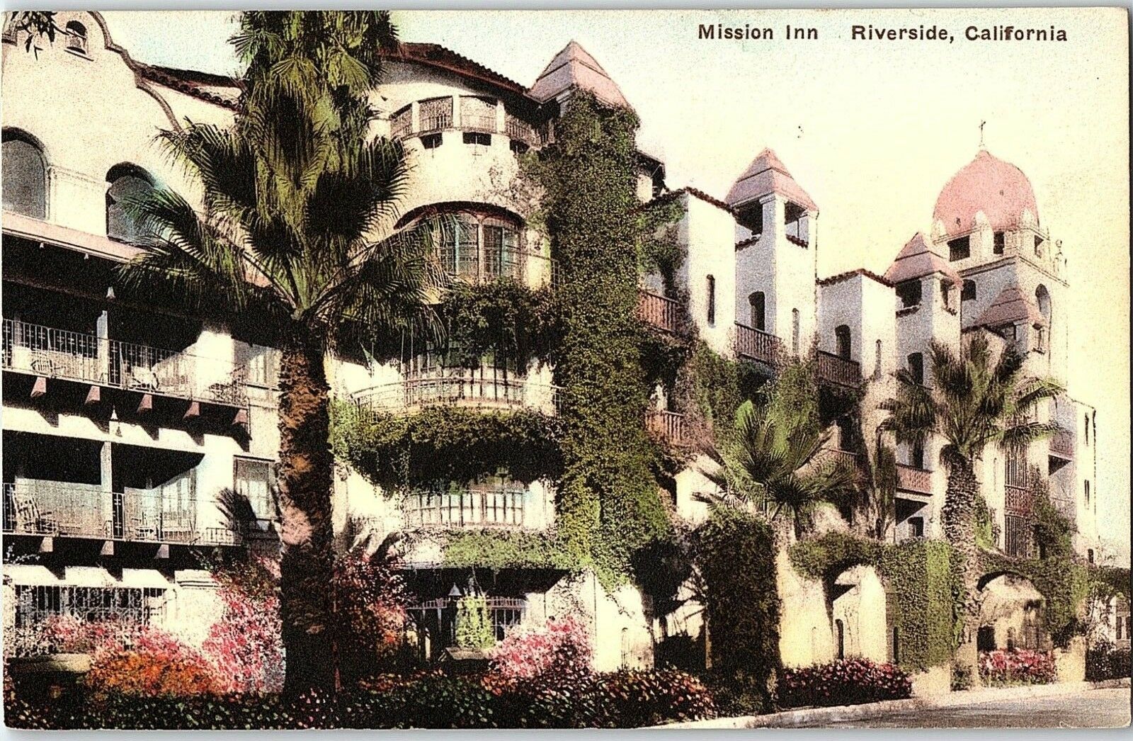 C.1910 Mission Inn, Riverside, California Hand Tinted Postcard P122 ...