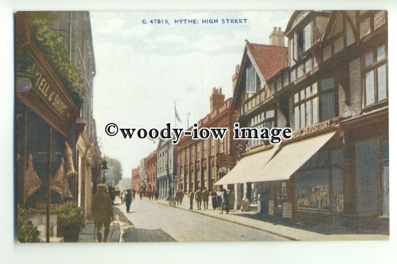 tp9584 - Kent - The High Street by the Book Depository Shop, in Hythe ...