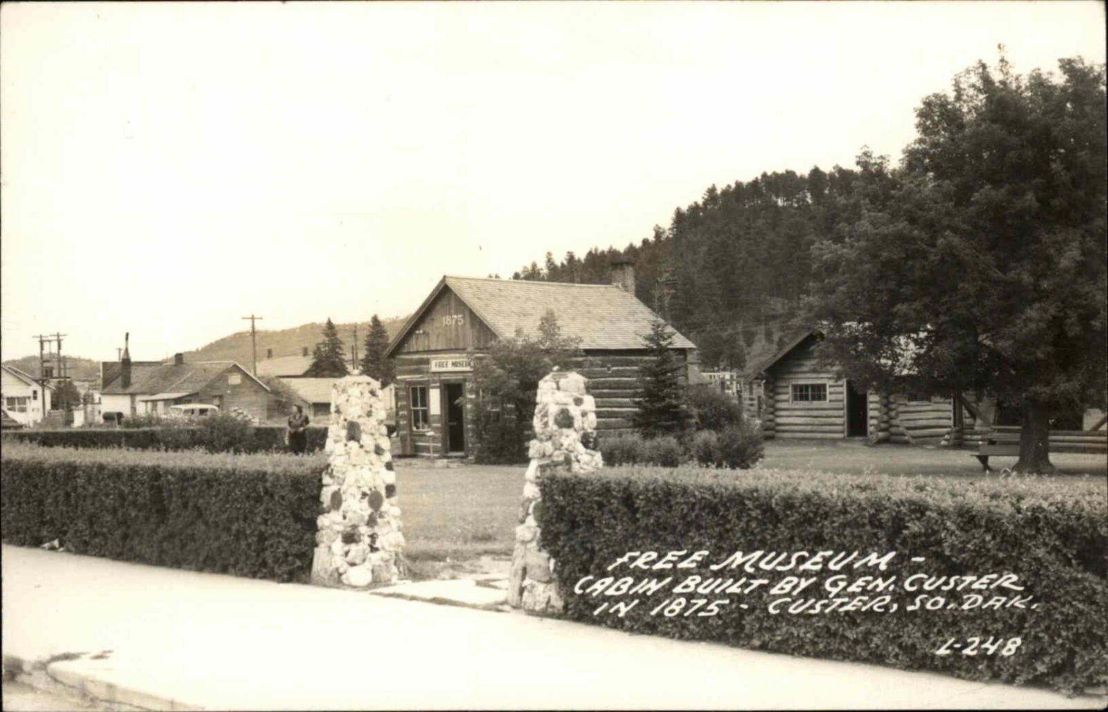 Custer SD Free Museum Built by Genreral Custer Real Photo Vintage ...