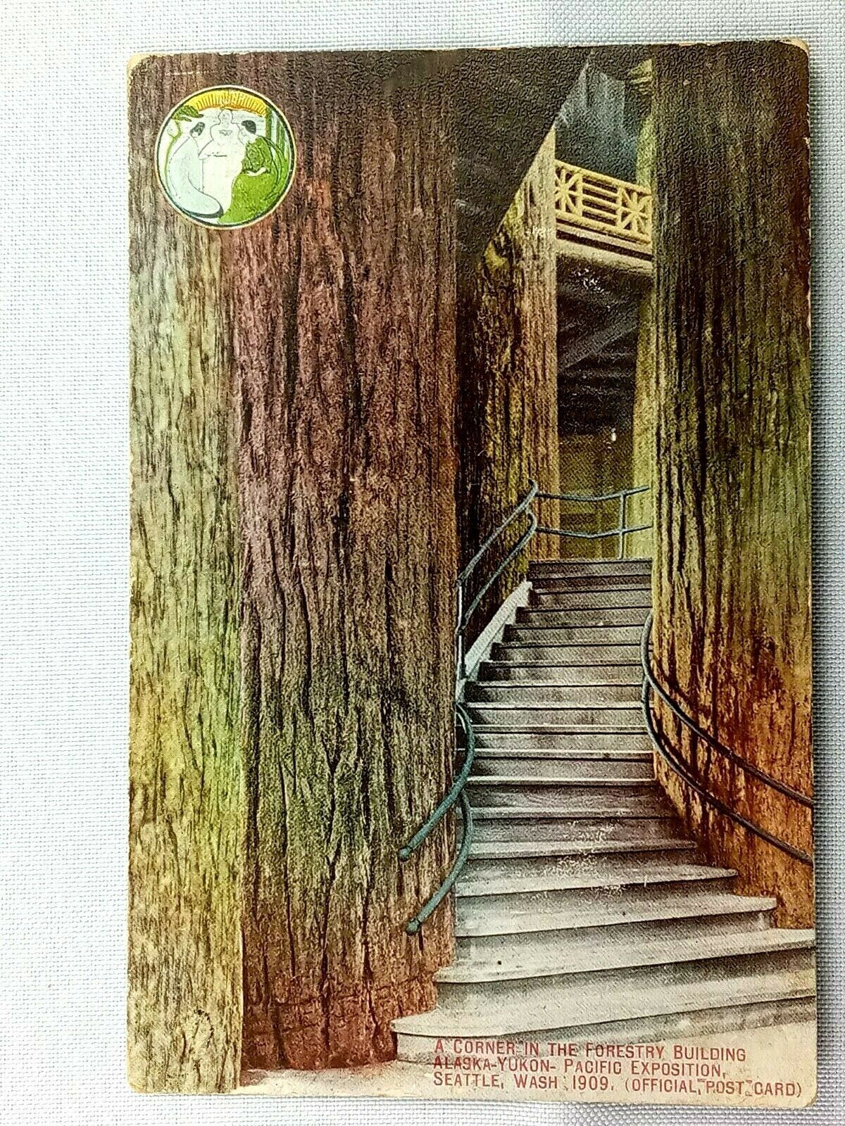 Vintage Postcard 1910s Corner Forestry Building Alaska-Yukon Exposition ...