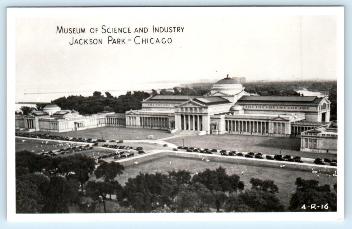 2 RPPC Postcards CHICAGO, IL ~ Museum of Science & Industry SHEDD ...