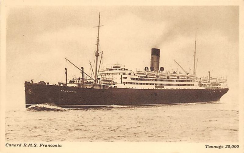 RMS Franconia Cunard Line Ship Unused | Topics - Other, Postcard ...