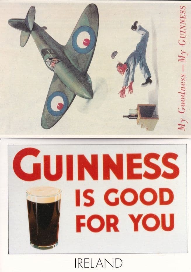 Guinness Beer Military Plane 2x Advertising Postcard s | Topics ...