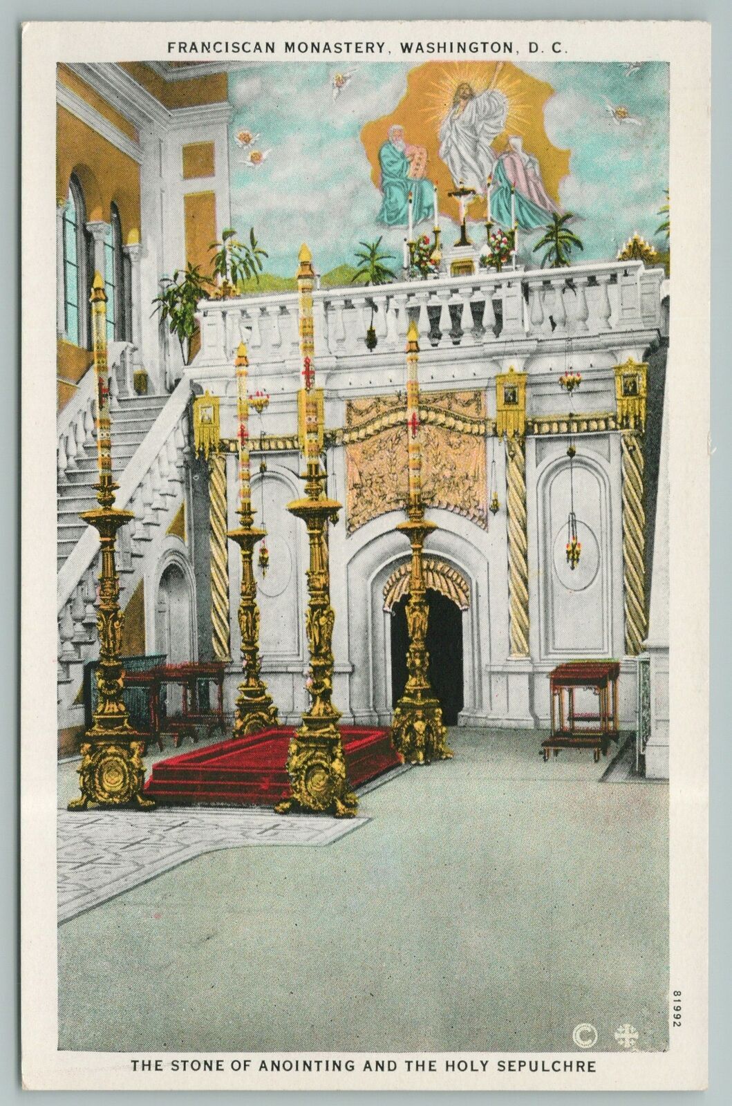 Washington DC~Stone of Anointing & Holy Sepulchre OFM Monastery~Vintage ...