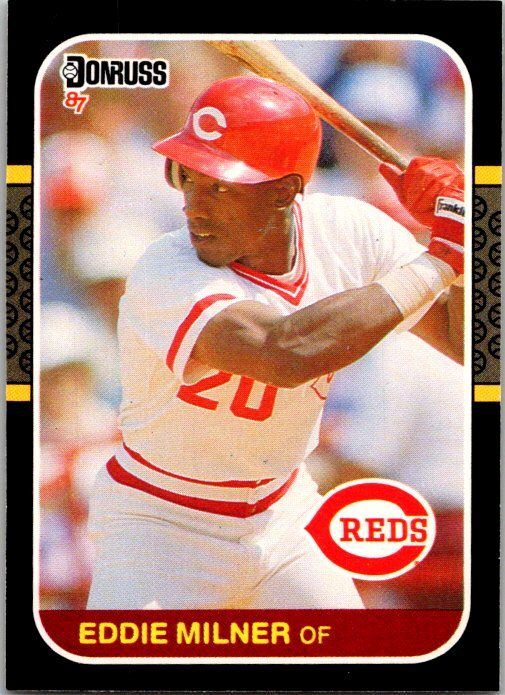 1987 Donsuss Baseball Card Eddie Milner Cincinnati Reds sk20411 ...