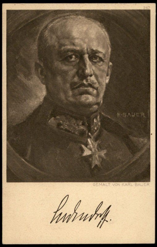 Germany 1916 WWI Bayern Stamp General Ludendorff Artist Signed ...