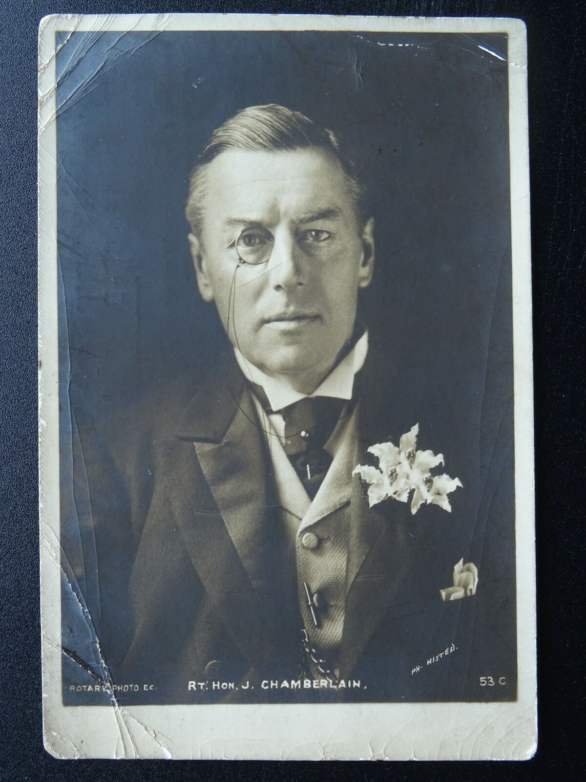 Portrait RT. HON. JOSEPH CHAMBERLAIN 1903 RP Postcard by Rotary ...