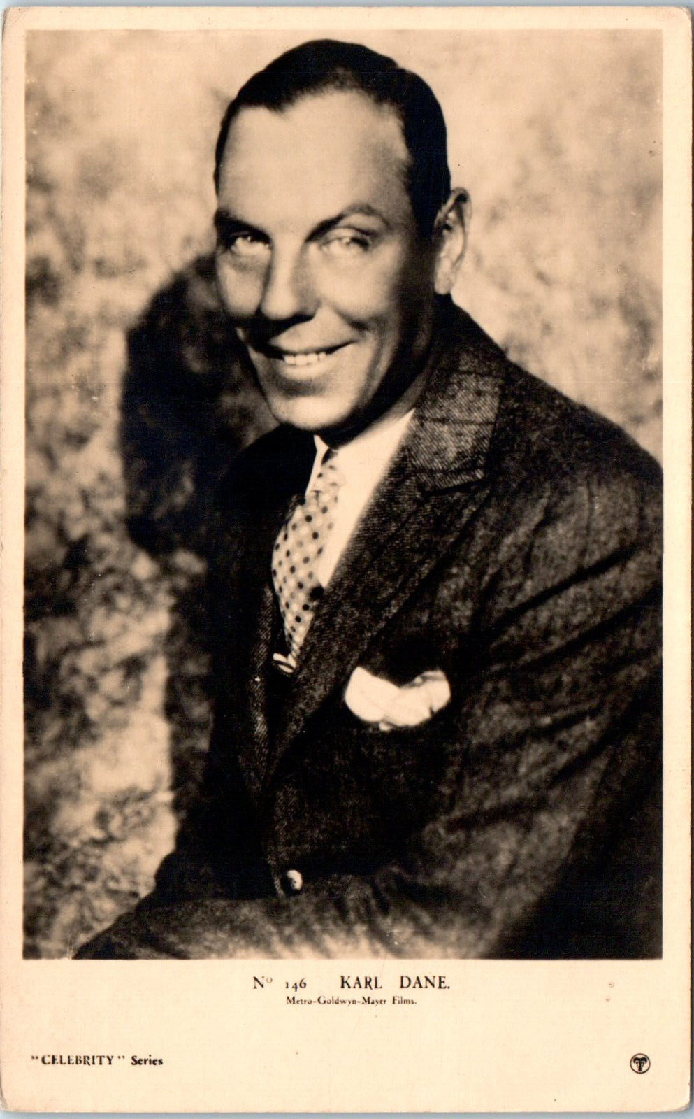 1920s Karl Dane Silent Film Actor Celebrity Series Real Photo Postcard ...