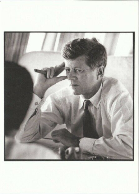 John F. Kennedy in 1960 Campaign on Airplane JFK Postcard | Topics ...