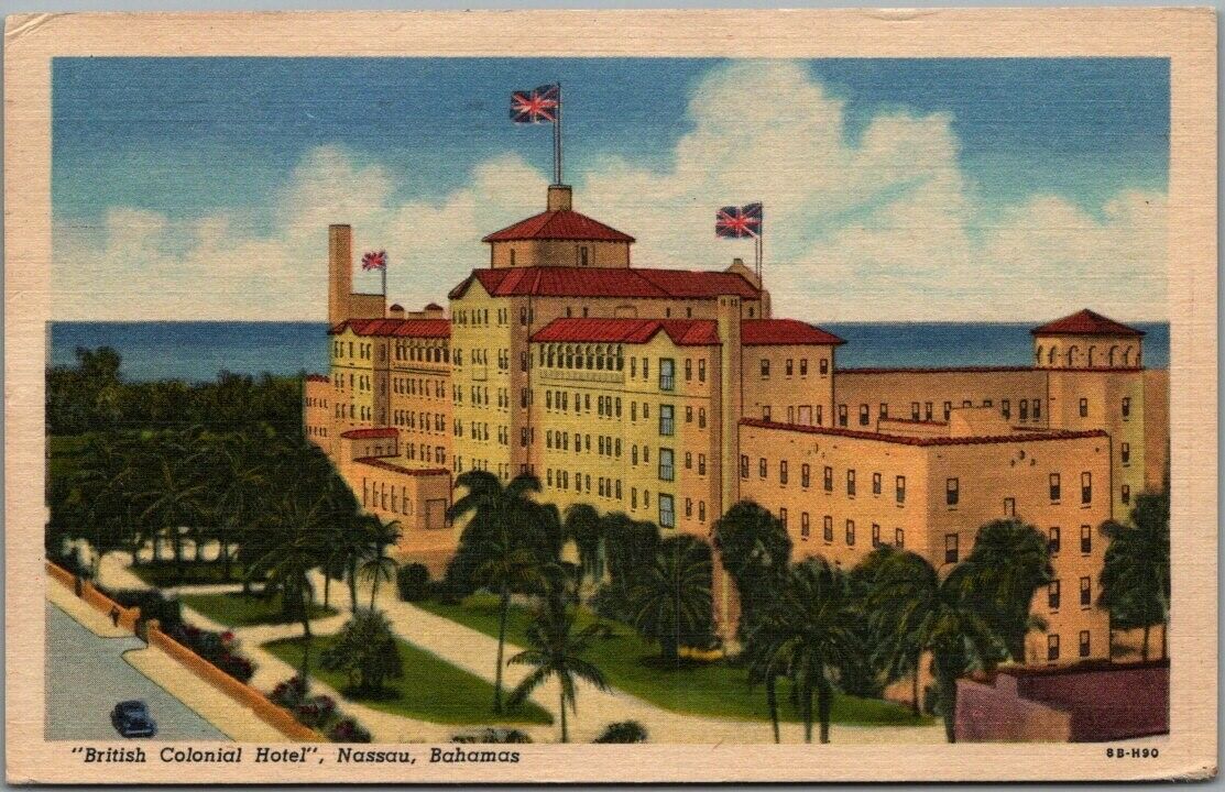 Vintage Nassau, Bahamas Postcard "British Colonial Hotel" Curteich ...