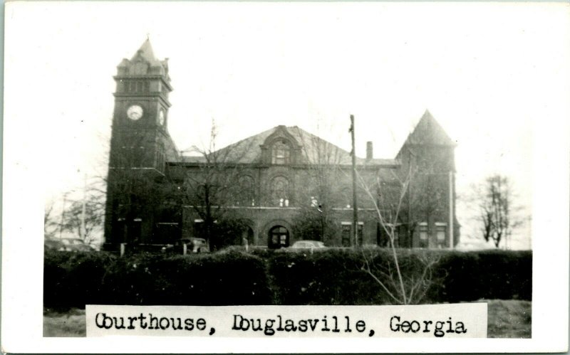 Vtg Postcard RPPC 1940s Douglasville Georgia GA Douglas County Court ...