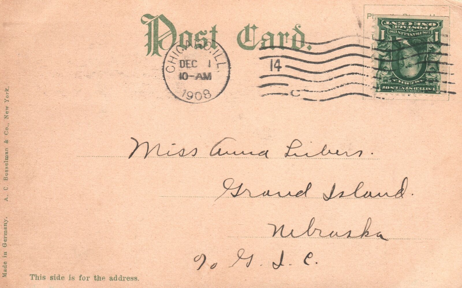 Vintage Postcard 1908 Cook County Hospital Medical Building Chicago ...