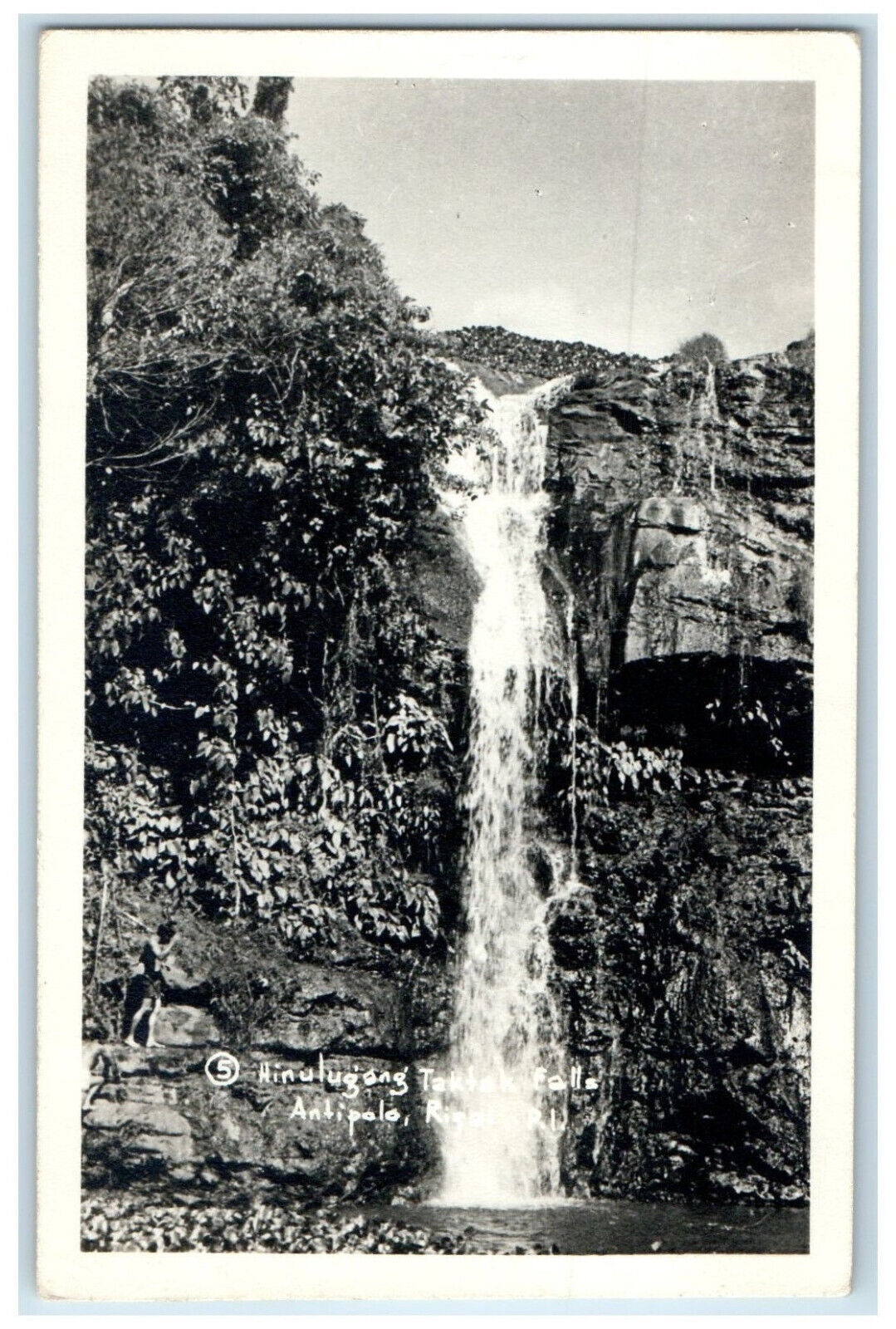 1948 Hinulugang Taktak Falls Antipolo Rizal Philippines PI RPPC Photo ...