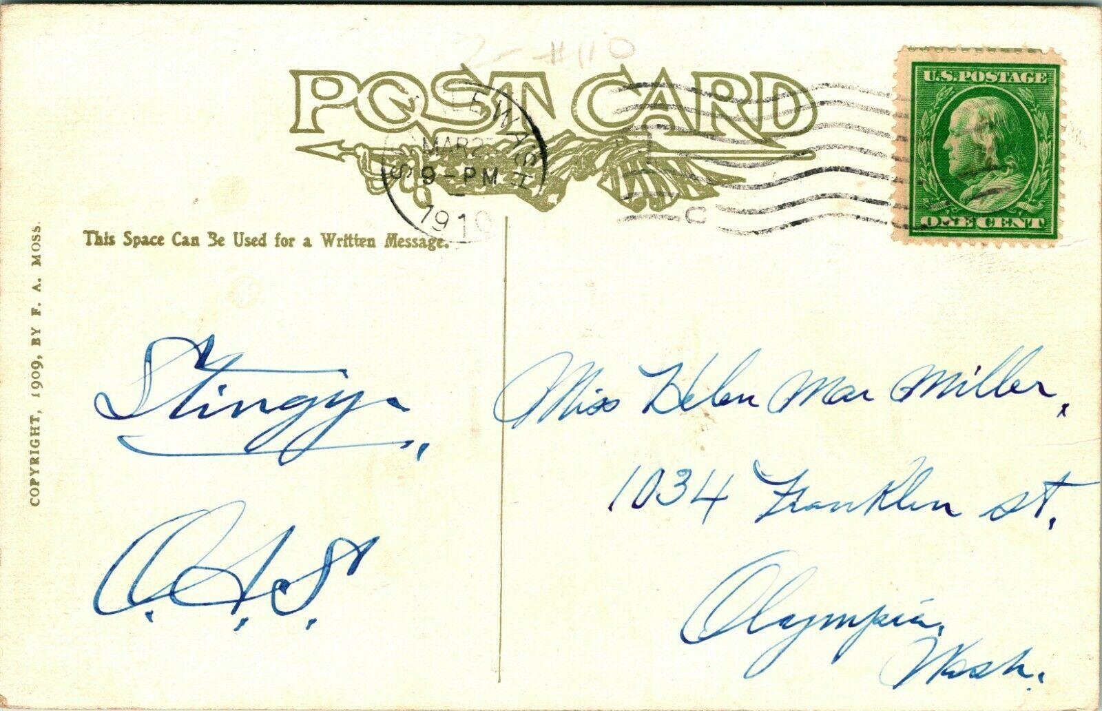 Vtg Postcard 1910 Artist Signed Comic Famoss I Hope You'll Hurry Back ...
