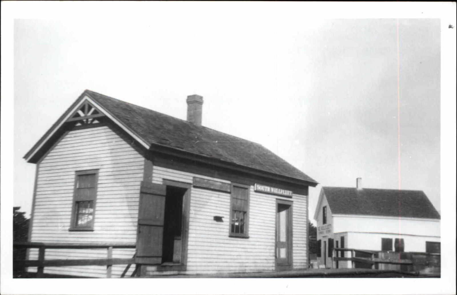 Wellfleet Cape Cod MA RR Train Station Depot REISSUE REPRO Real Photo ...