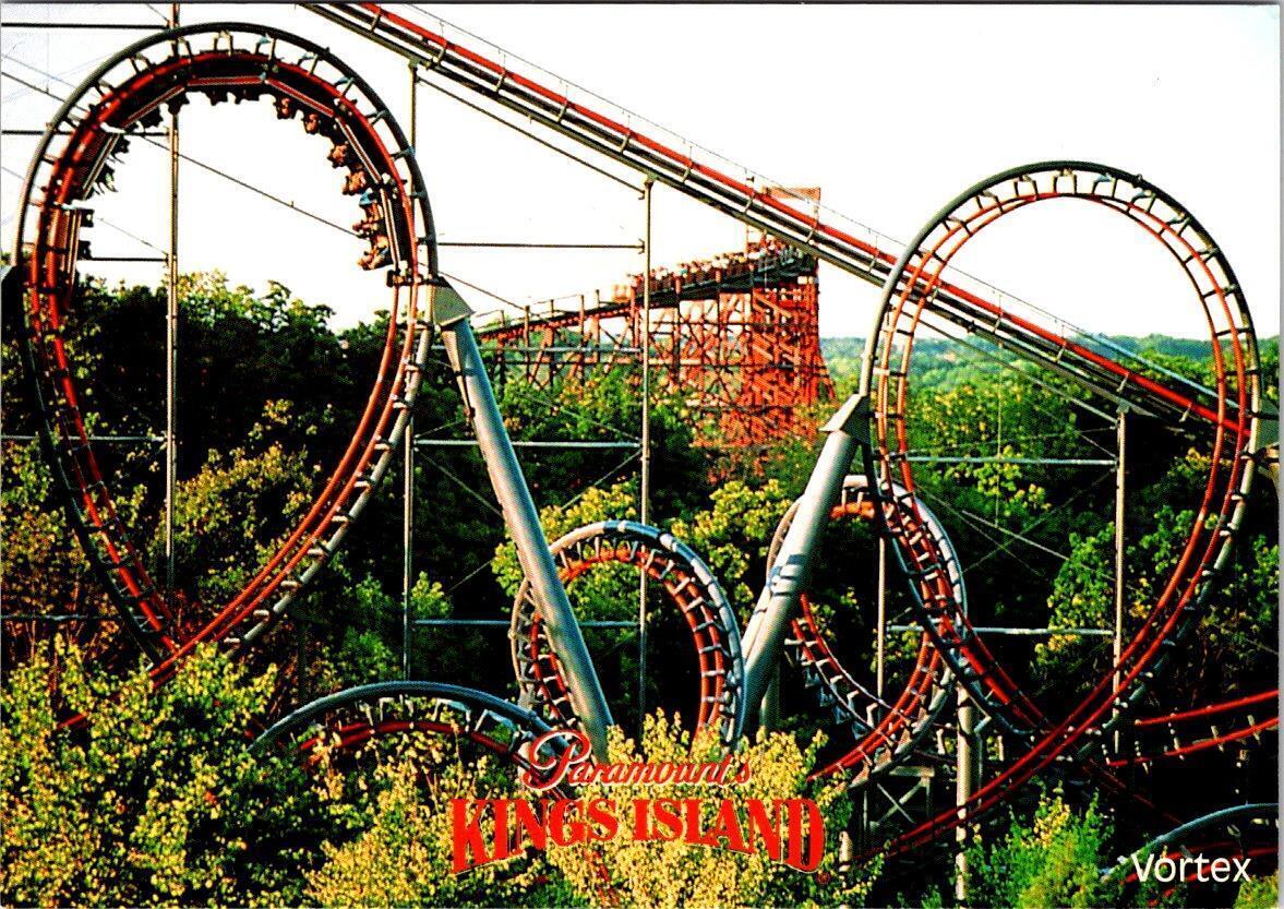 OH, Ohio KINGS ISLAND AMUSEMENT PARK The Vortex Roller Coaster 4X6 ...