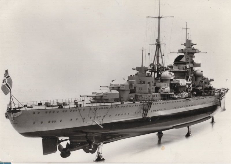 Admiral Hipper German Cruiser Ship Model Real Photo Postcard | Topics ...