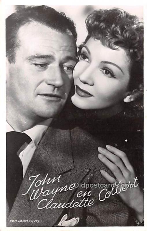 John Wayne & Claudette Colbert Movie Star Actor Actress Film Star ...