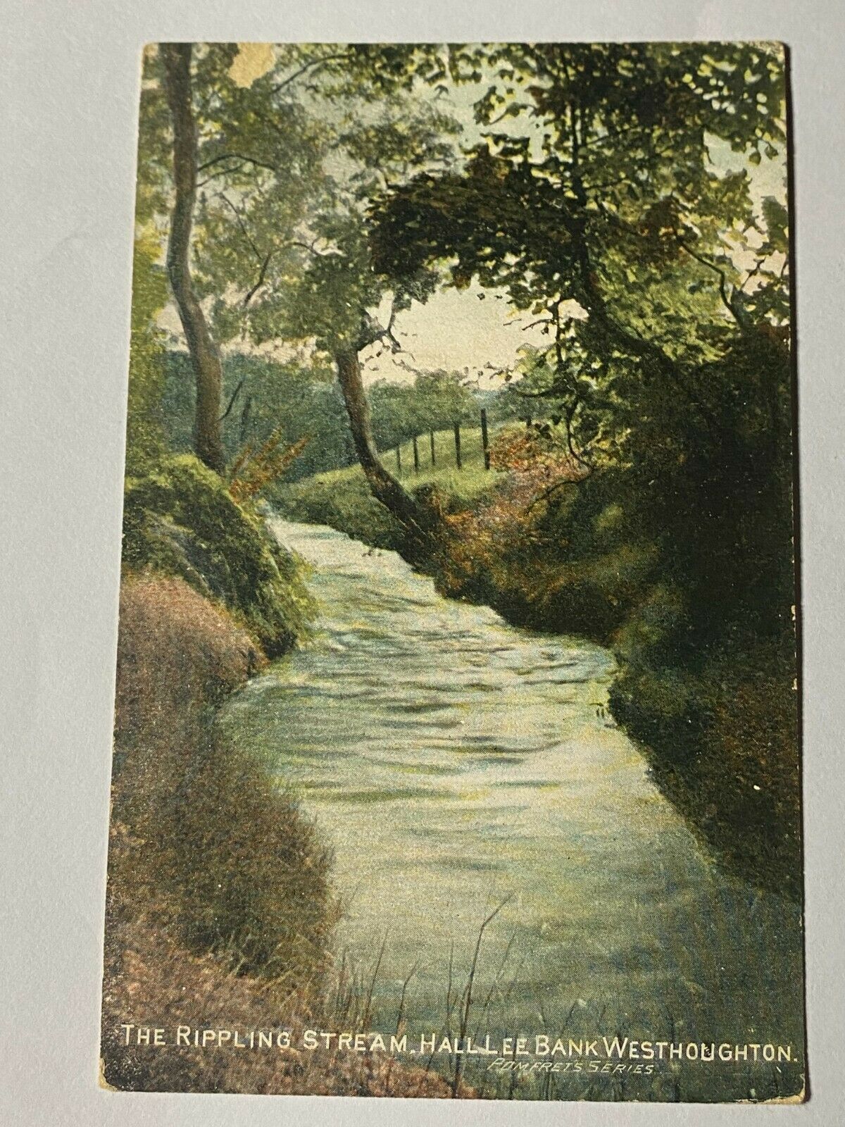 Posted 1911 Vintage Postcard - Rippling Stream Hall LEE Bank Houghton ...