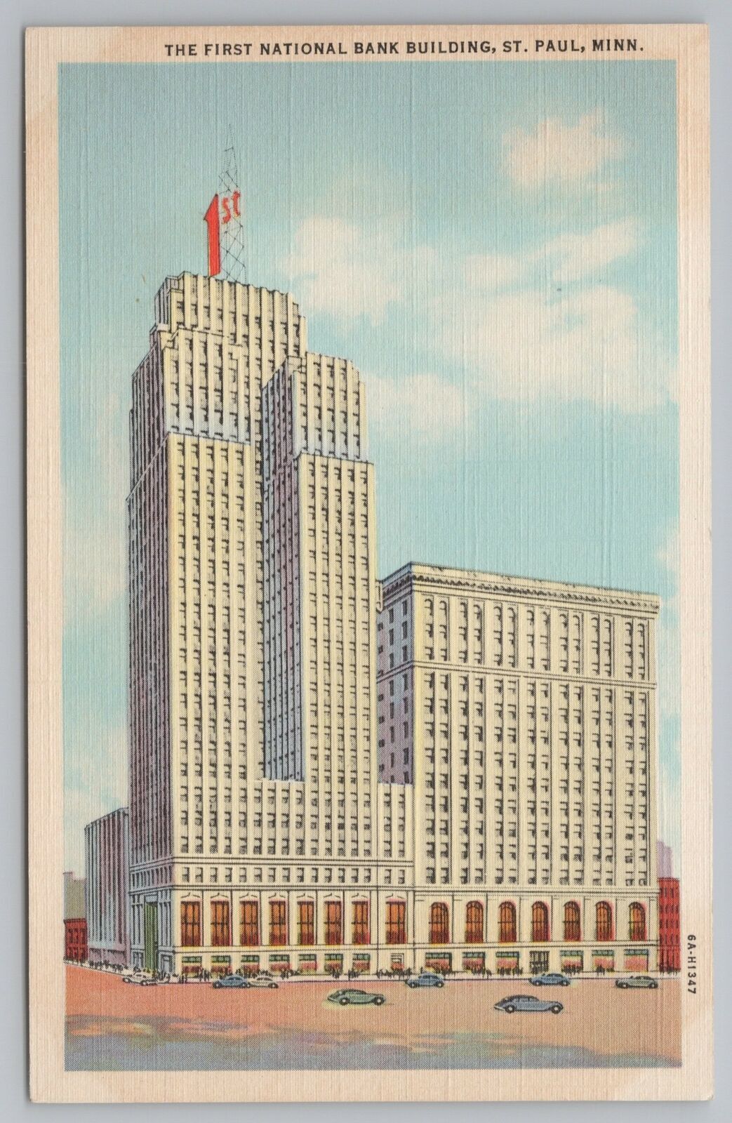 St Paul Minnesota~The First National Bank Building~Vintage Postcard ...