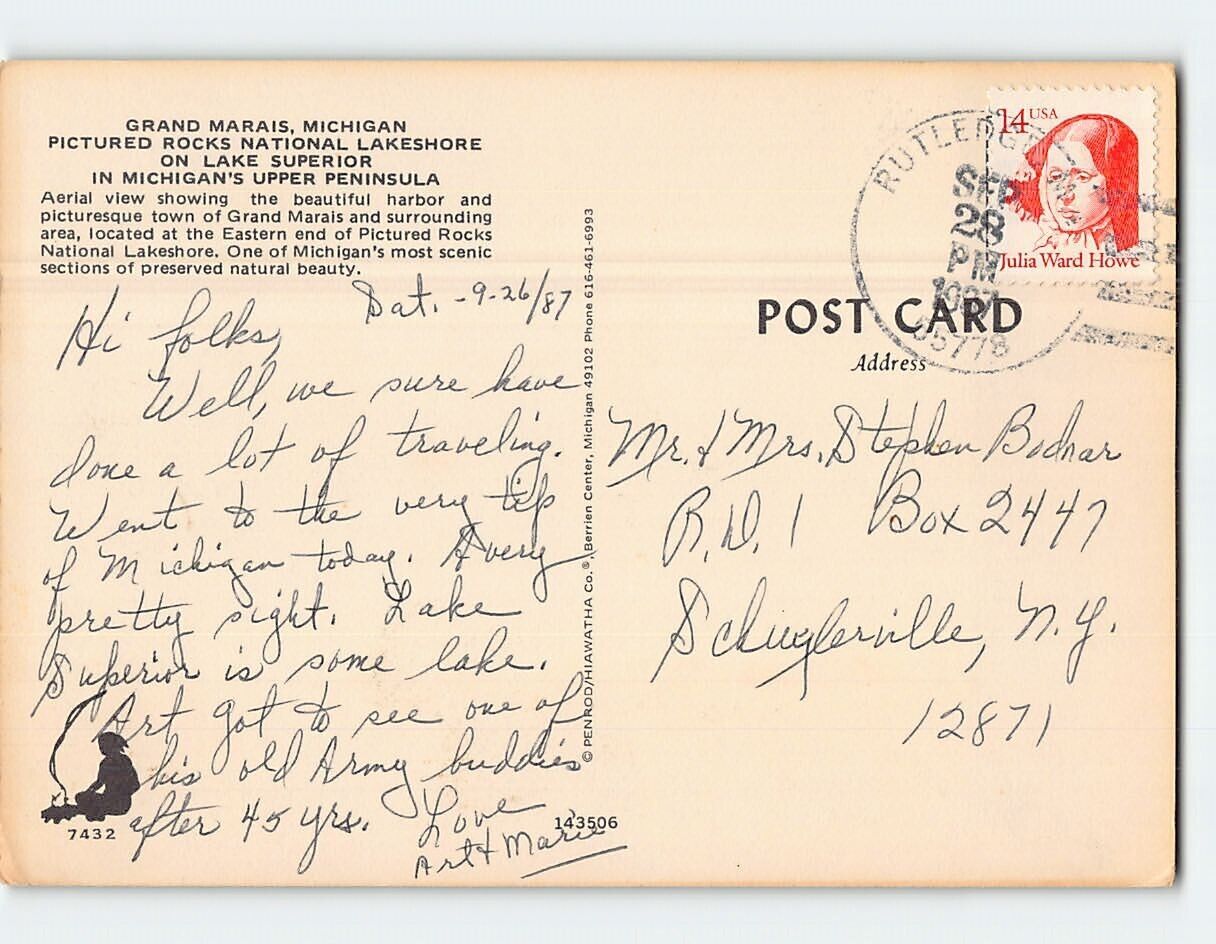 Postcard Pictured Rocks National Lakeshore On Lake Superior, Grand ...