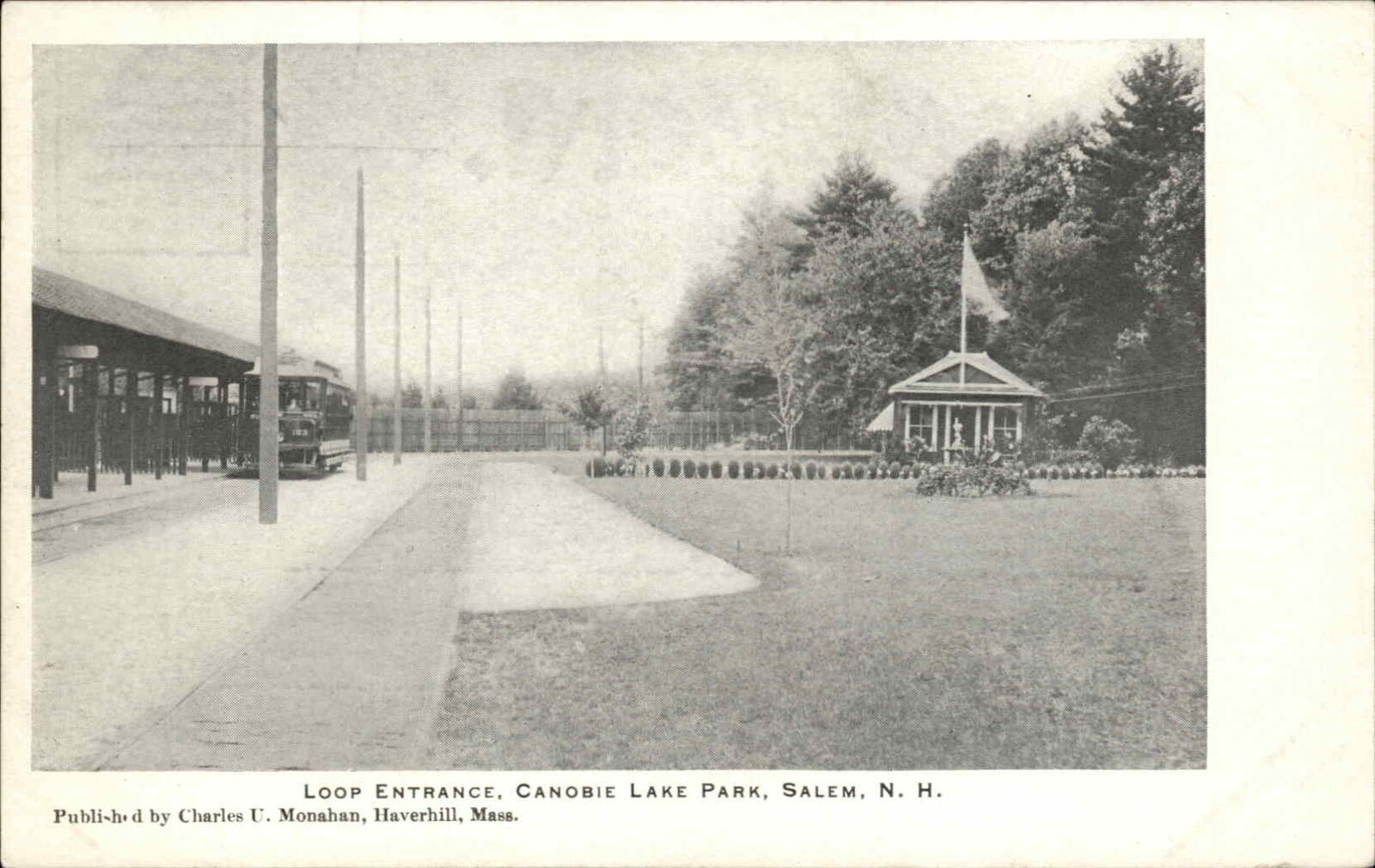 Salem New Hampshire NH Canobie Lake Park Amusement Park Trolley c1905 ...
