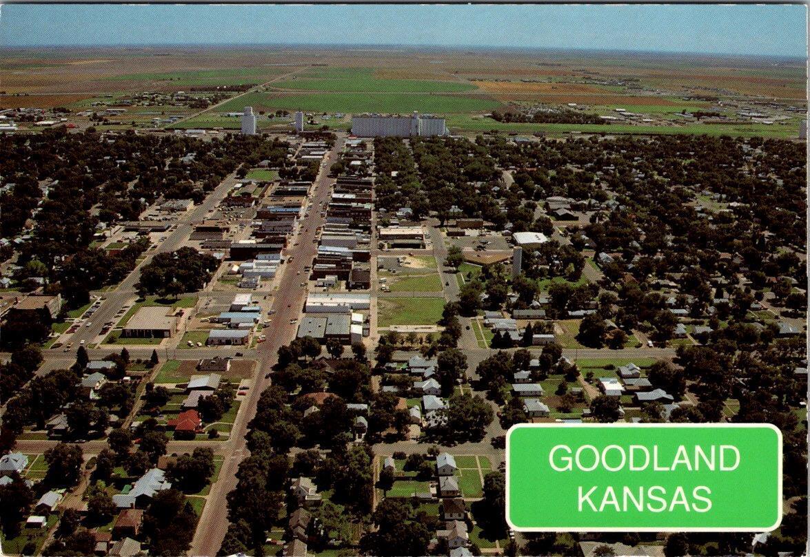 2~4X6 Postcards Goodland KS Kansas STREET SCENE~SHERMAN CO COURT HOUSE ...