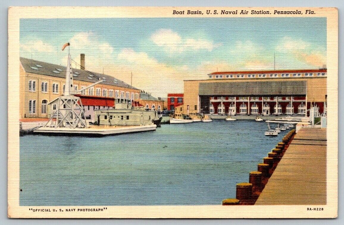 1941 WW2 US Navy Pensacola Florida US Naval Air Station Postcard ...