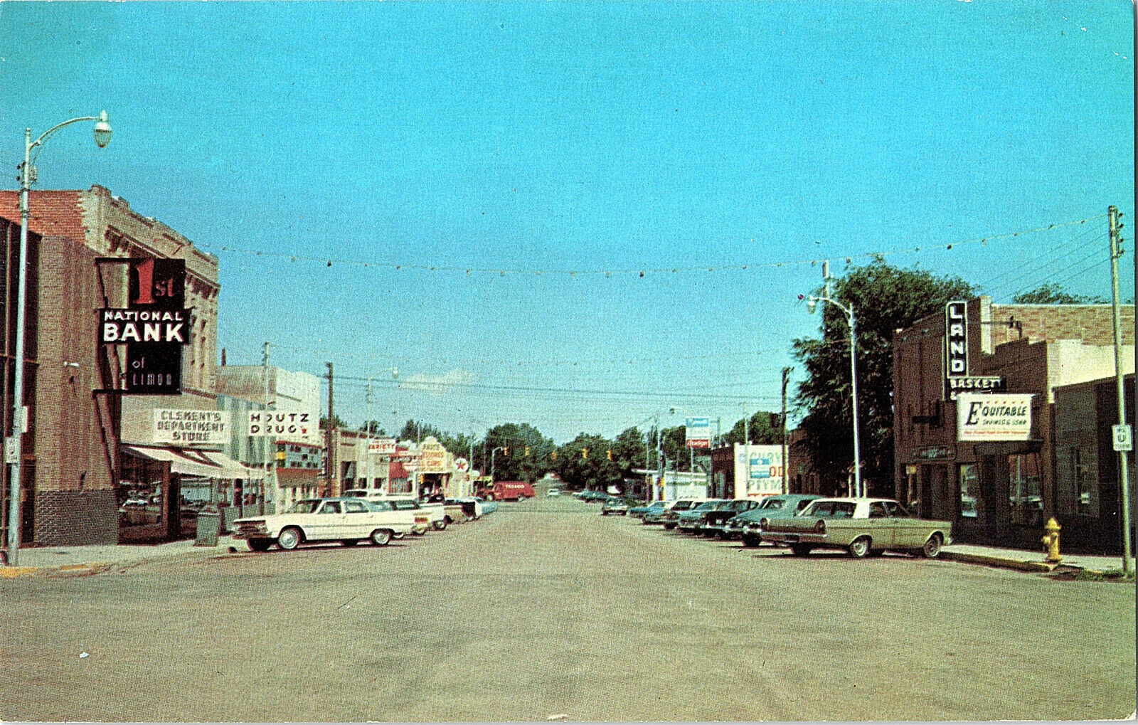 1960's Limon Colorado Main Street Rockies Old Cars Signs Storefronts ...