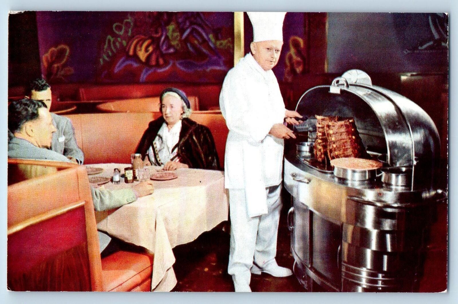 c1950's Lawry's The Prime Rib Chef Tableside Beverly Hills California ...