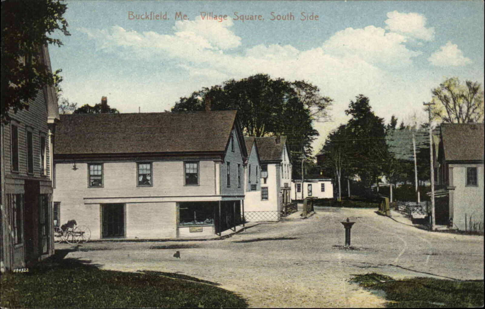 BUCKFIELD ME Village Square Street Scene c1910 Postcard | United States ...