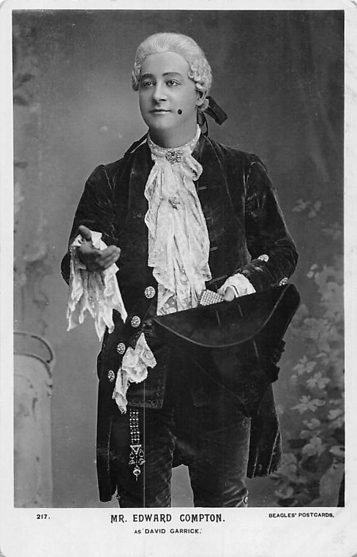 Edwardian Era Actor Mr. Edward Compton as "David Garrick" / HipPostcard
