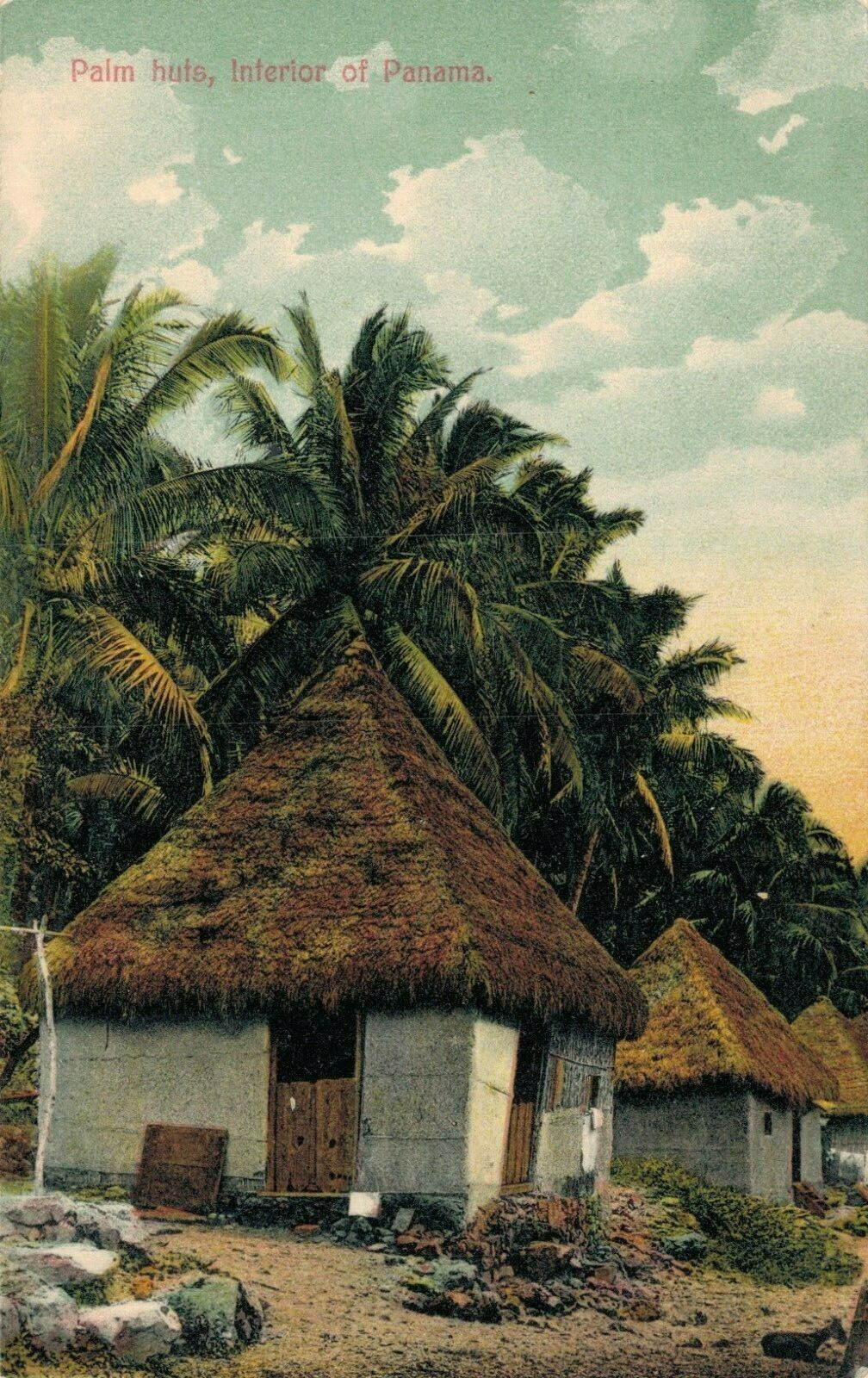 Panama - Palm Huts interior of Panama 04.46 | Latin & South America ...