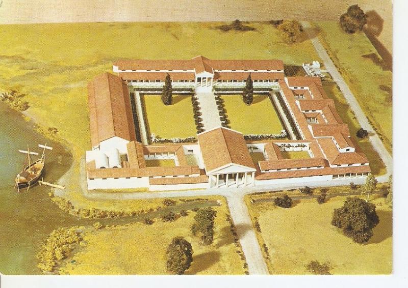 Postal 030412 : Fishbourne Roman Palace Model of Palace as it was in 75 ...