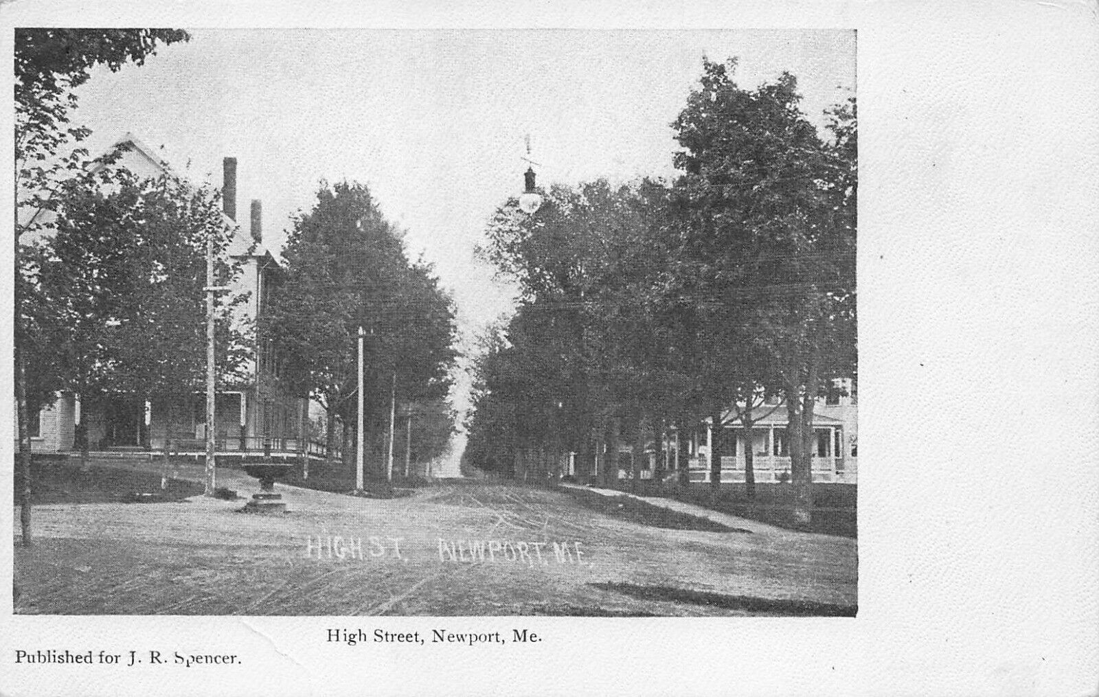 Newport ME Shaw House and High Street Horse Trough Postcard | United ...