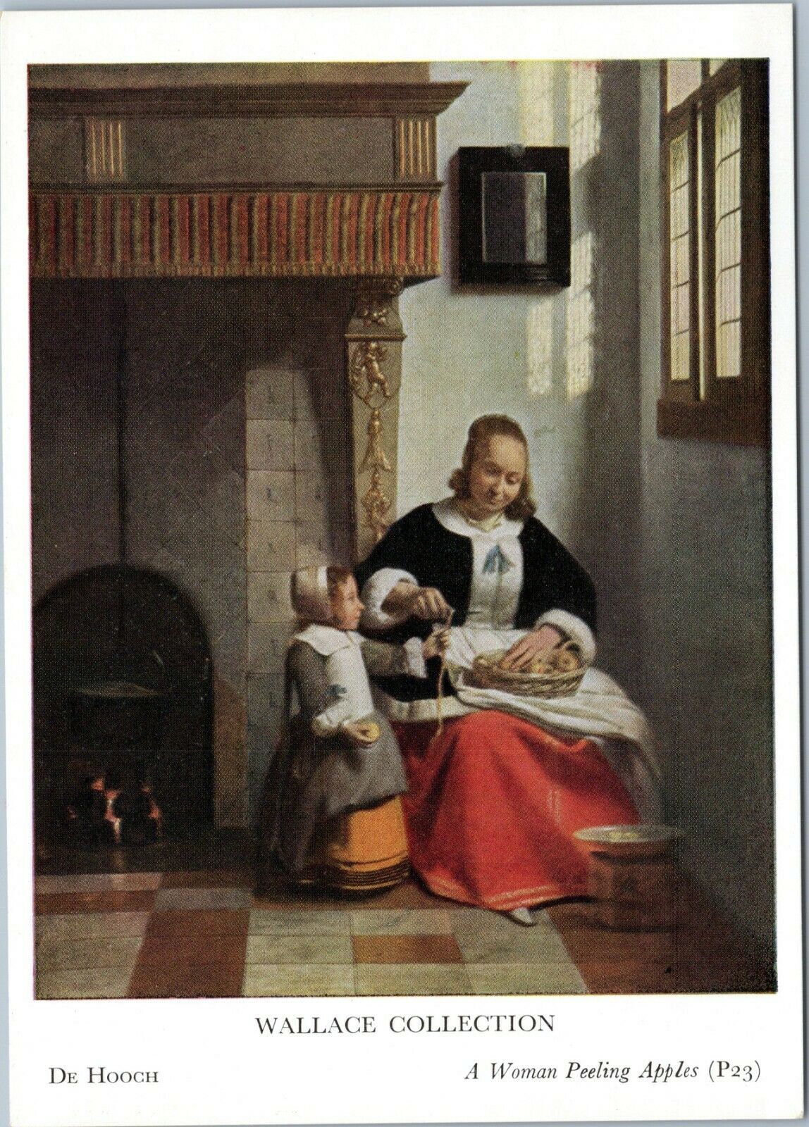 POSTCARD Art - Pieter de Hooch - A Woman Peeling Apples | Asia & Middle ...