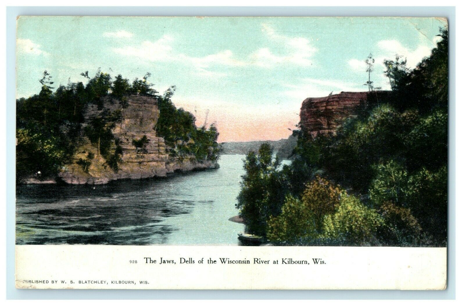 1907 The Jaws Dells Of The Wisconsin River At Kilbourn Wisconsin WI ...