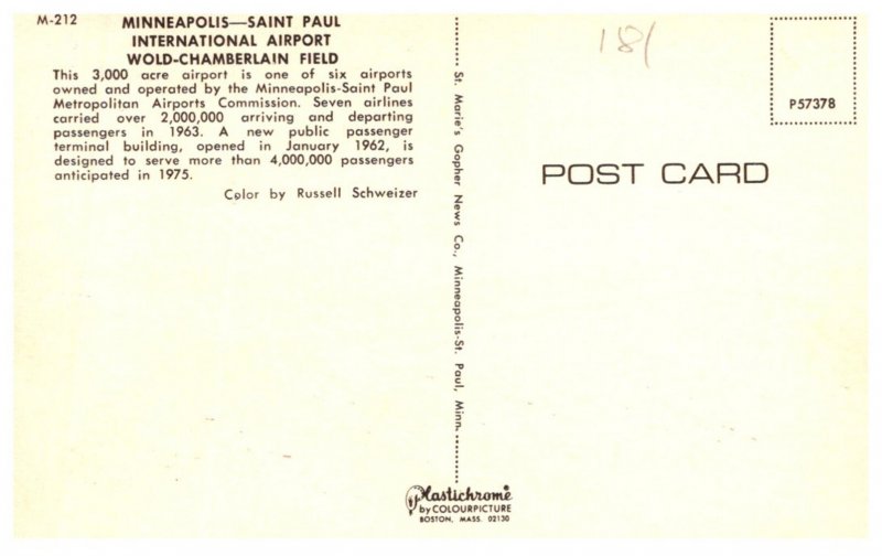 Minnesota Minneapolis -Saint Paul International Airport Wold ...