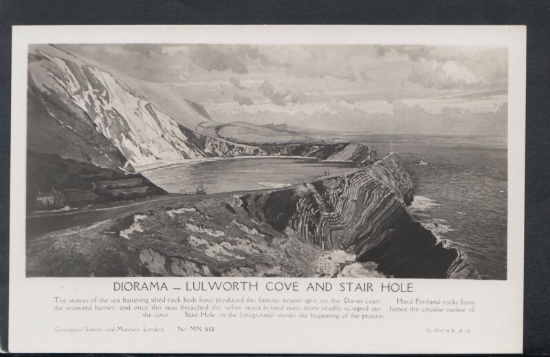 Dorset Postcard - Diorama - Lulworth Cove and Stair Hole RS19384 ...